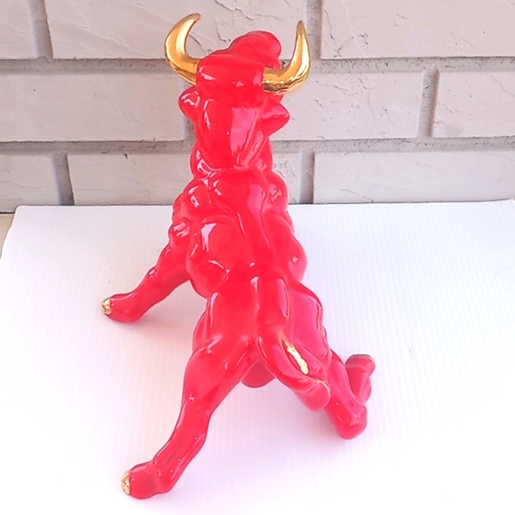 Vintage | Accents | Vintage Ceramic Bull Statue Vintage Taurus Figurine ...